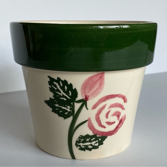 Secla | Accents | Ceramic Planter By Secla Portugal Flower Pot Floral ...